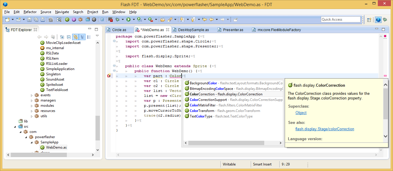 Fdt The Eclipse Plugin For Actionscript Flash Flex Mxml Haxe Nextgen As Ide As3 Part