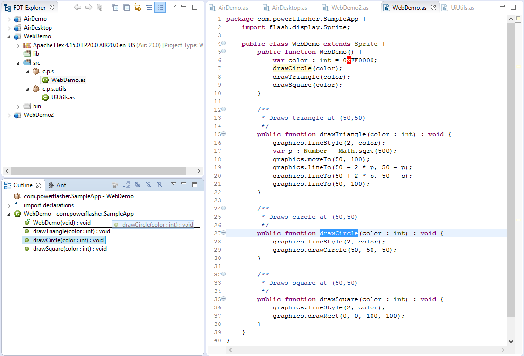 FDT – The Eclipse Plugin for Actionscript, Flash, Flex, MXML, HaXe, NextGen AS – IDE AS3 ...