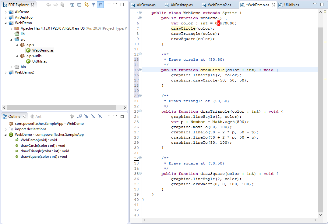 Fdt The Eclipse Plugin For Actionscript Flash Flex Mxml Haxe Nextgen As Ide As3 0960