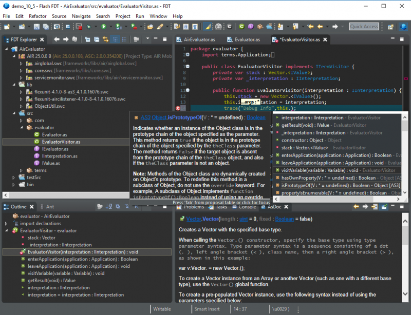 Fdt Actionscript Flash Flex Ide In Eclipse For Developer Fdt 9124